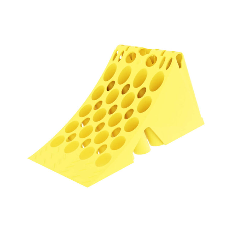 Large Yellow Plastic Wheel Chock (For Vehicles Over 3.5T) | H-TEC