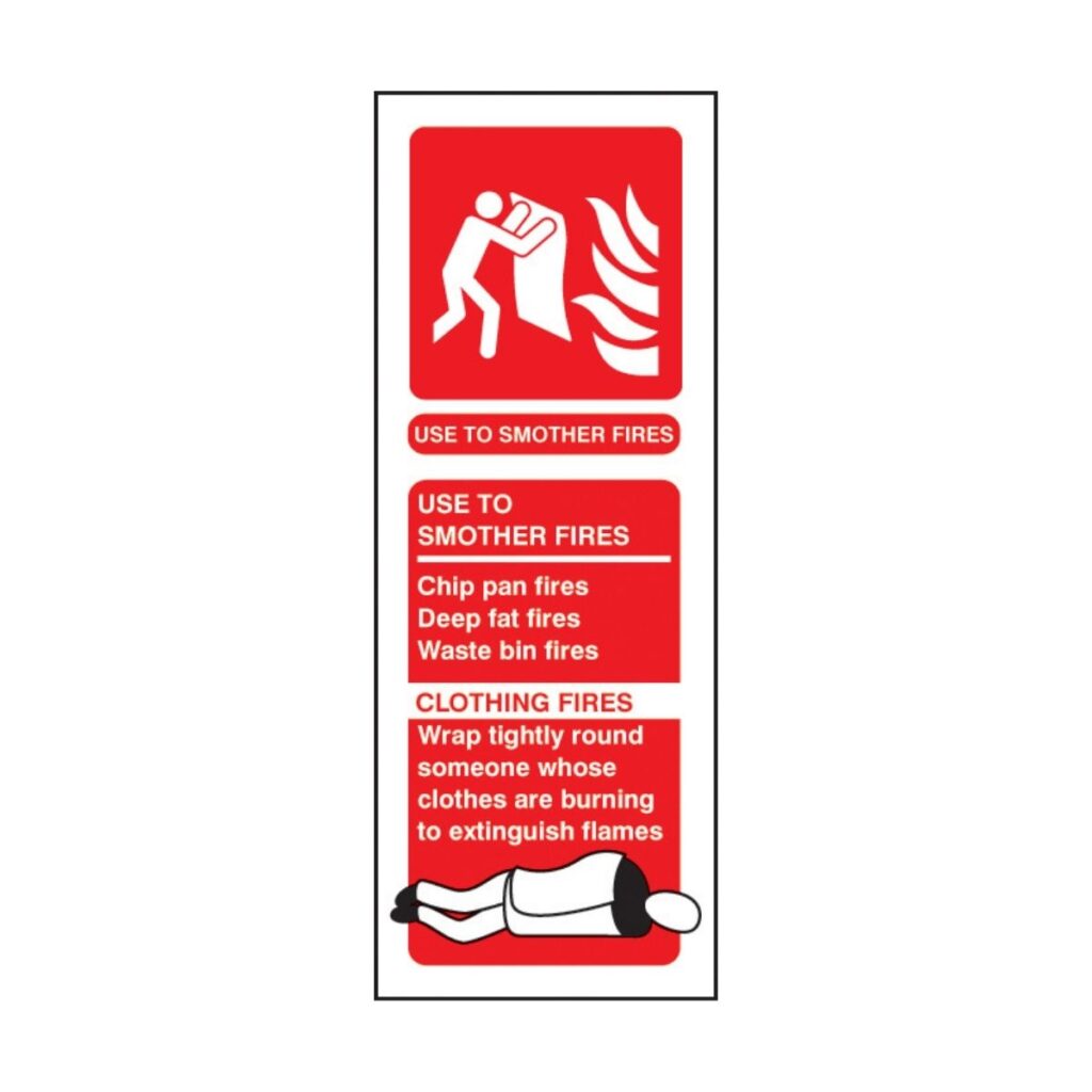 Fire Blanket Identification 75 X 200mm H TEC fire-blanket-identification-75-x-200mm-h-tec