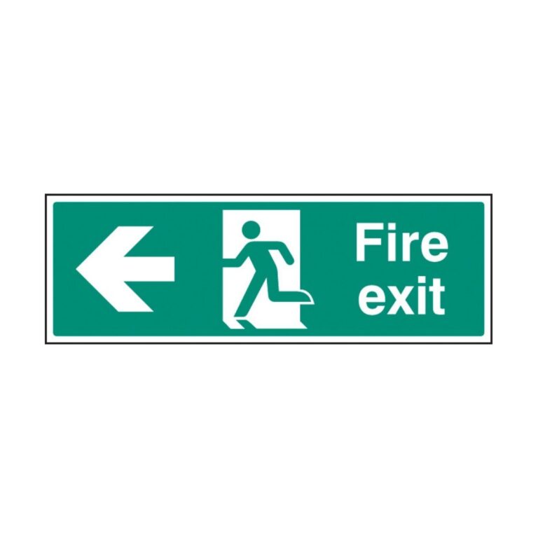 Fire Exit – Left (300 x 100mm) | H-TEC